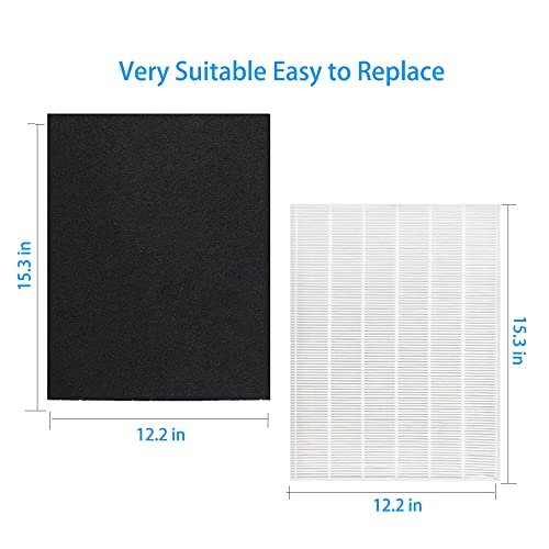 Bibolic D360 Replacement Filter D3 Compatible with Winix D360 Air Purifier, Part Number 1712-0101-02, 4 Pack Activated Carbon Filters, True HEPA D3 Filter