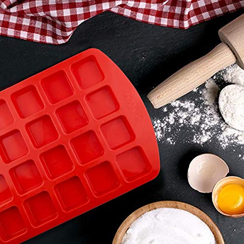 SILIVO 2x Silicone Cake Pans + 2x Silicone Brownie Pans