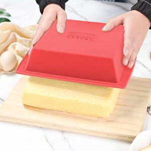 SILIVO 2x Silicone Cake Pans + 2x Silicone Brownie Pans