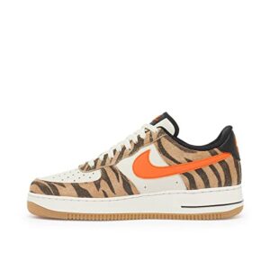 nike men's air force 1 low basketball shoe, coconut milk/atomic orange, 9