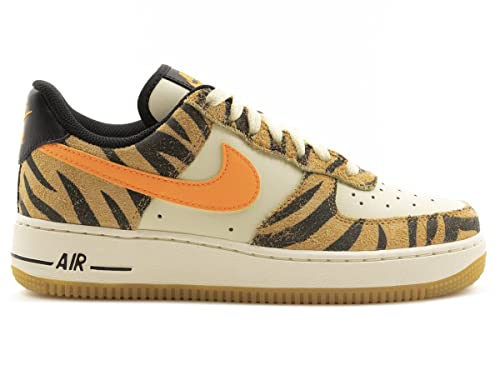 Nike Men's Air Force 1 Low Basketball Shoe, Coconut Milk/Atomic Orange, 9