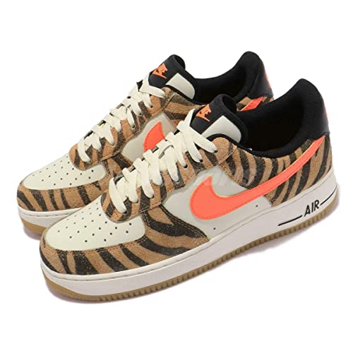 Nike Men's Air Force 1 Low Basketball Shoe, Coconut Milk/Atomic Orange, 9