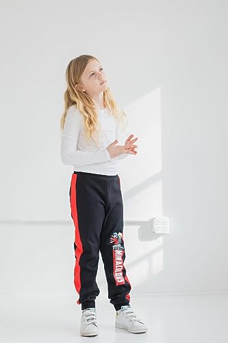 Miraculous Ladybug Little Girls Fleece 2 Pack Pants Red/Black 4-5