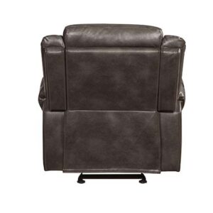 Acme Furniture Leather Motion Recliner with Tight Back and Seat, Brown