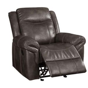 Acme Furniture Leather Motion Recliner with Tight Back and Seat, Brown