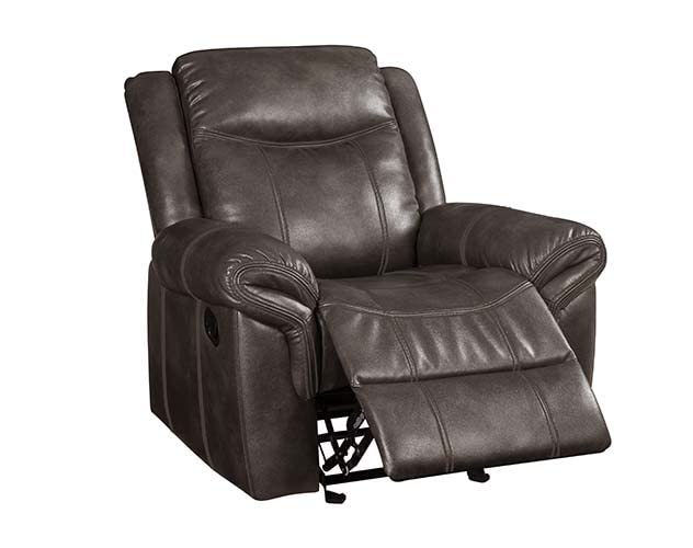 Acme Furniture Leather Motion Recliner with Tight Back and Seat, Brown