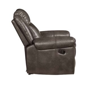 Acme Furniture Leather Motion Recliner with Tight Back and Seat, Brown