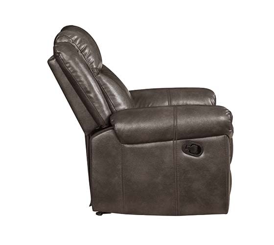 Acme Furniture Leather Motion Recliner with Tight Back and Seat, Brown