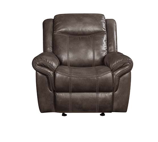 Acme Furniture Leather Motion Recliner with Tight Back and Seat, Brown