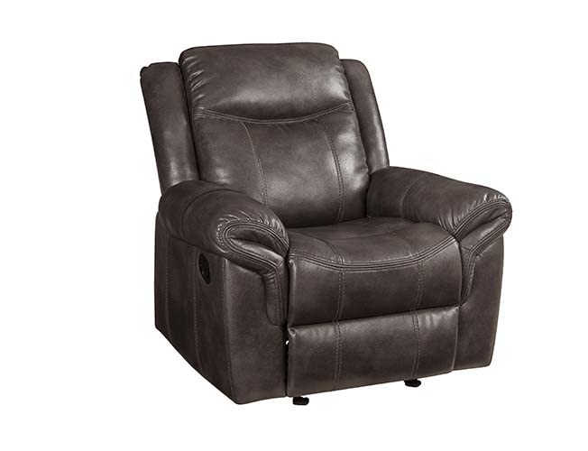 Acme Furniture Leather Motion Recliner with Tight Back and Seat, Brown