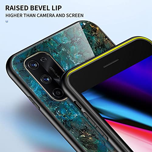 Grandcaser Case for Realme 7 Pro Ultra-Thin TPU Bumper Marble Polished Granite Pattern Glass Case Never Fade Protective Cover for Realme 7 Pro 6.4" -White