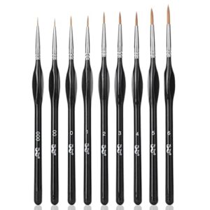 mr. pen- miniature paint brushes, 9 pcs, detail paint brush set, fine paint brush, fine detail paint brush set, detail paint brushes, model paint brushes, detail brush set, mini paint brushes