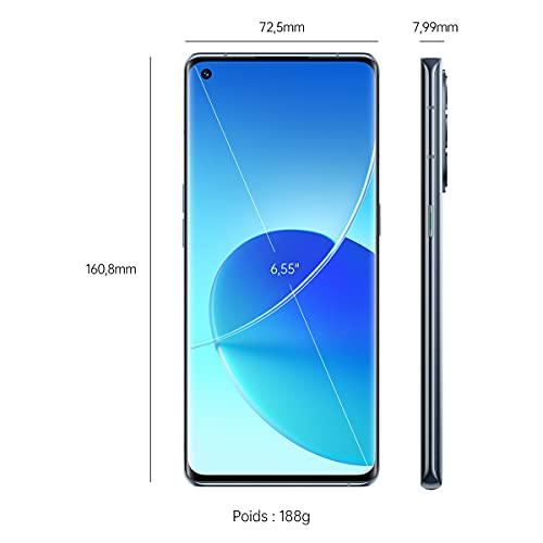 OPPO Reno 6 PRO 5G CPH2247 Dual SIM 12GB Ram 256GB Storage Snapdragon 870 EU/UK Global Model Factory Unlocked - Lunar Grey