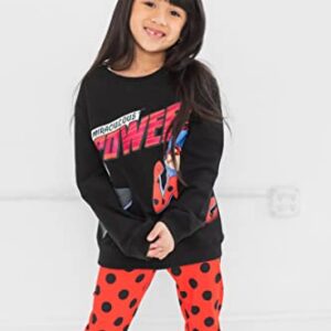 Miraculous Ladybug Cat Noir Big Girls Ruffle Fleece Hoodie & Leggings Set 10-12