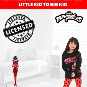 Miraculous Ladybug Cat Noir Big Girls Ruffle Fleece Hoodie & Leggings Set 10-12