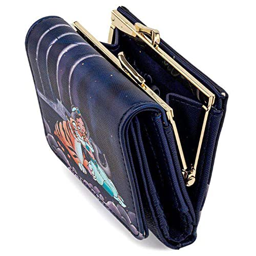 Disney Aladdin Jasmine Castle Kisslock Polyurethane Wallet,Lightweight