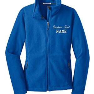 INK STITCH Women L217 Custom Stitching Embroidery Fleece Jackets - Royal (XL)