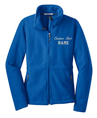 INK STITCH Women L217 Custom Stitching Embroidery Fleece Jackets - Royal (XL)