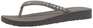 skechers women's meditation-perfect 10 thong sandal nude 8