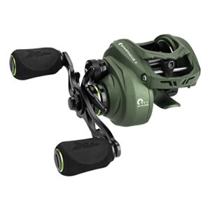 kastking spartacus ii baitcasting reel, 6oz ultralight baitcaster reel, super smooth with 17.6 lb carbon fiber drag, 7.2:1 gear ratio, 39mm palm perfect lower profile design,stryker green,right handed