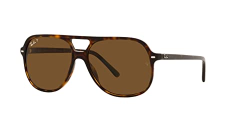 Ray-Ban RB2198 Bill Square Sunglasses, Havana/Polarized Brown, 60 mm