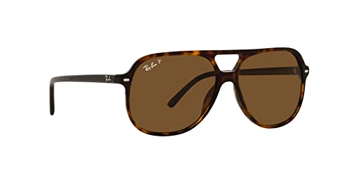 Ray-Ban RB2198 Bill Square Sunglasses, Havana/Polarized Brown, 60 mm