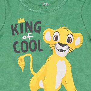 Disney Lion King Simba Newborn Baby Boys Short Sleeve Romper & Sunhat Green Newborn