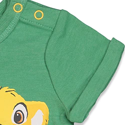 Disney Lion King Simba Newborn Baby Boys Short Sleeve Romper & Sunhat Green Newborn