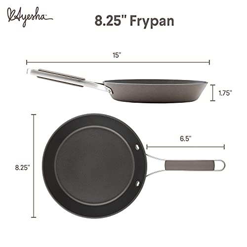 Ayesha Curry Kitchenware Ayesha Curry Hard Anodized Collection Nonstick Frying Pan, 8.25-Inch, Charcoal