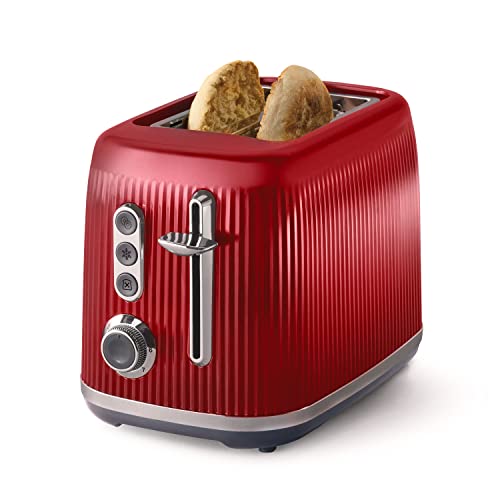 Oster® Retro 2-Slice Toaster with Quick-Check Lever, Extra-Wide Slots, Impressions Collection, Red