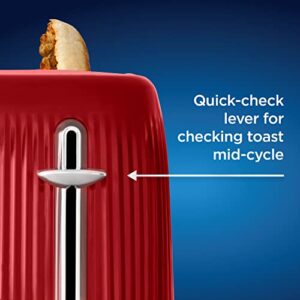 Oster® Retro 2-Slice Toaster with Quick-Check Lever, Extra-Wide Slots, Impressions Collection, Red