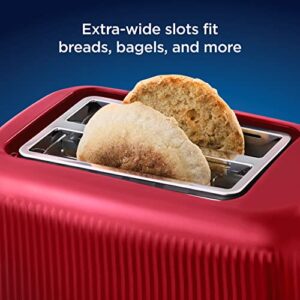 Oster® Retro 2-Slice Toaster with Quick-Check Lever, Extra-Wide Slots, Impressions Collection, Red