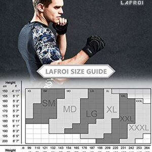 LAFROI Men's Short Sleeve UPF 50+ Baselayer Performance Compression Shirt Rash Guard-CLY08 Hannya Size SM