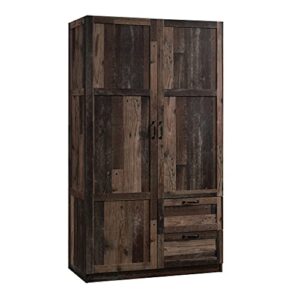 sauder miscellaneous storage wardrobe, l: 40.0" x w: 19.45" x h: 71.1", reclaimed pine finish