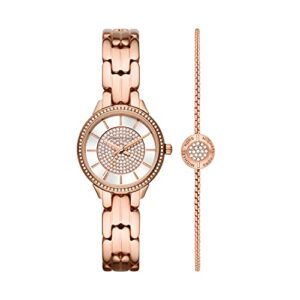 michael kors women's allie quartz watch with stainless steel strap, rose gold, 12 (model: mk1039)