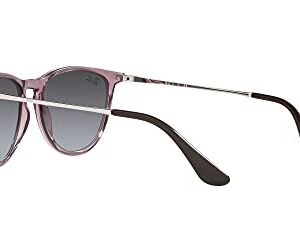 Ray-Ban Junior RJ9060S Erika Round Sunglasses, Transparent Violet/Grey Gradient, 50 mm