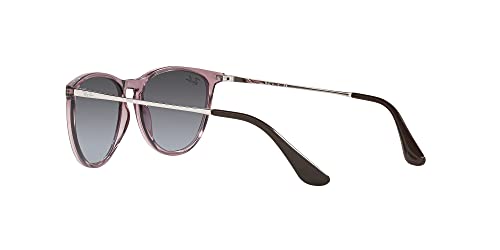 Ray-Ban Junior RJ9060S Erika Round Sunglasses, Transparent Violet/Grey Gradient, 50 mm