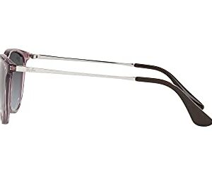 Ray-Ban Junior RJ9060S Erika Round Sunglasses, Transparent Violet/Grey Gradient, 50 mm