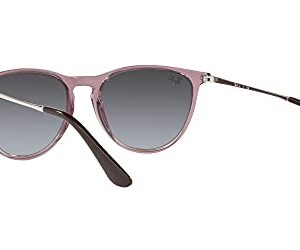 Ray-Ban Junior RJ9060S Erika Round Sunglasses, Transparent Violet/Grey Gradient, 50 mm