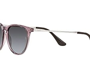 Ray-Ban Junior RJ9060S Erika Round Sunglasses, Transparent Violet/Grey Gradient, 50 mm