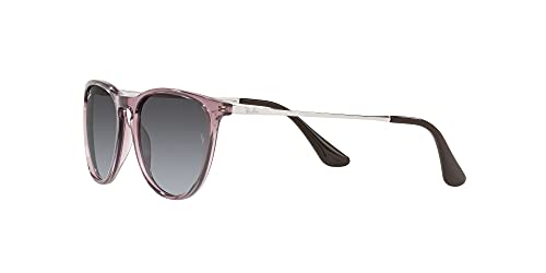 Ray-Ban Junior RJ9060S Erika Round Sunglasses, Transparent Violet/Grey Gradient, 50 mm