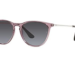 Ray-Ban Junior RJ9060S Erika Round Sunglasses, Transparent Violet/Grey Gradient, 50 mm