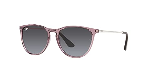 Ray-Ban Junior RJ9060S Erika Round Sunglasses, Transparent Violet/Grey Gradient, 50 mm