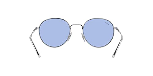 Ray-Ban RB3681 Round Sunglasses, Silver/Blue, 50 mm