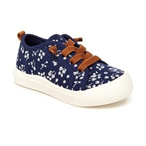 oshkosh b'gosh girls salt casual shoe, navy/tan, 8 toddler