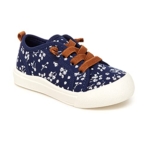 OshKosh B'Gosh Girls Salt Casual Shoe, Navy/Tan, 8 Toddler