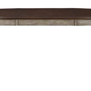 Signature Design by Ashley Londenbay Classic Farmhouse Oval Dining Room Extension Table, Brown & Gray