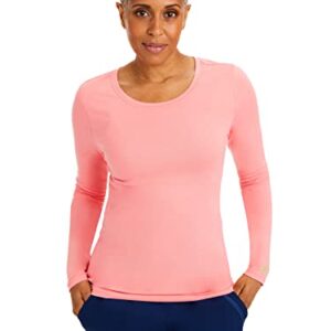 Healing Hands Under Scrubs for Women Long Sleeve Knits Women’s Medical Scrub Tee 5047 Melissa Underscrubs Nectar XXS