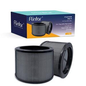 flintar 2-pack of true hepa replacement filter o, compatible with winix a230 and a231 air purifier, 1712-0100-00, filter size o, 3-in-1 h13 grade true hepa filter,