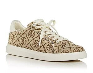 tory burch howell monogram court low top sneakers (hazel, numeric_10)